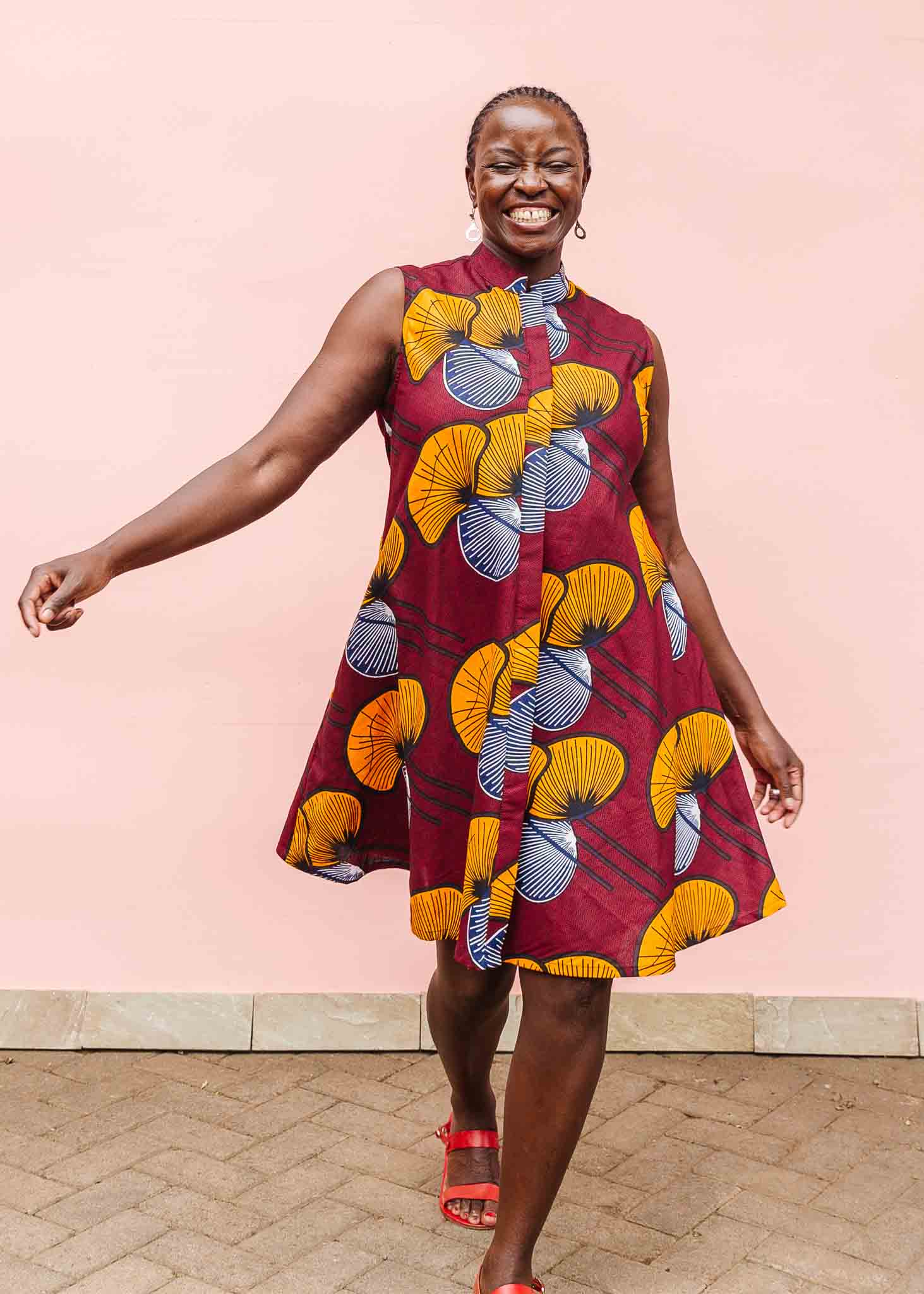 Gold Leaf Sleeveless Dress – Zuri