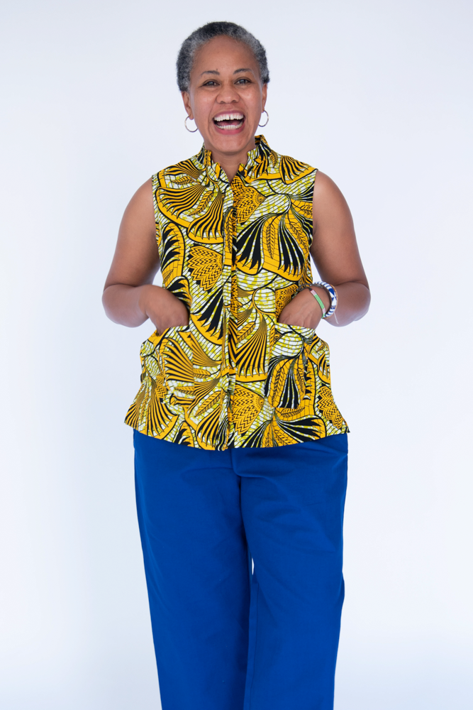 Frieze Tag Sleeveless Shirt – Zuri