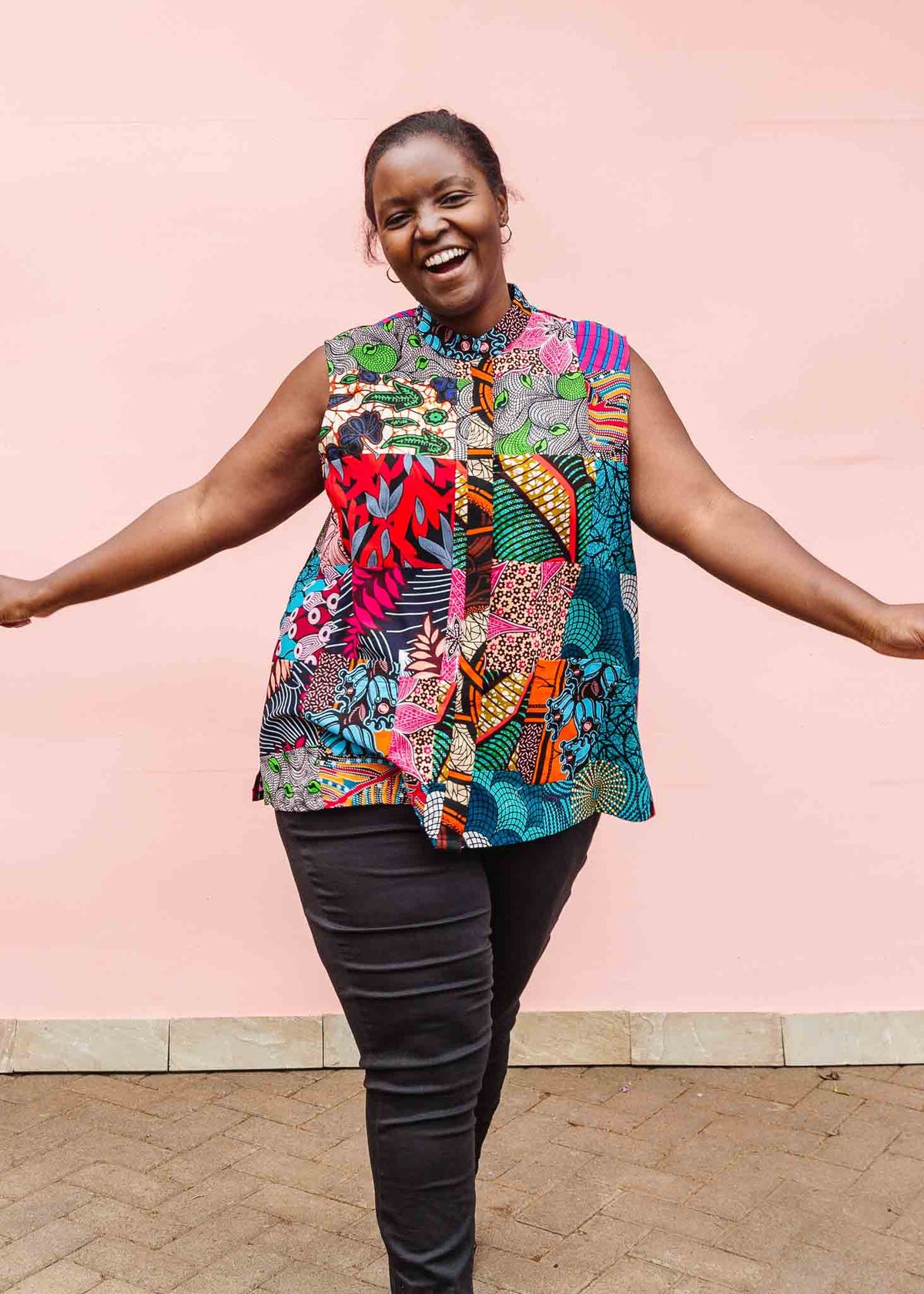 Patchwork Sleeveless Top – Zuri