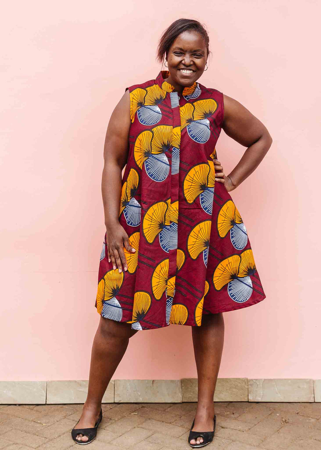 Gold Leaf Sleeveless Dress – Zuri