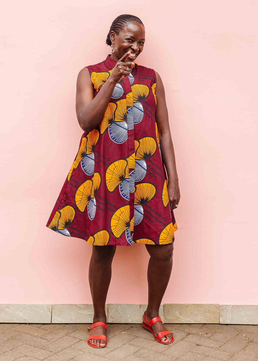 Gold Leaf Sleeveless Dress – Zuri